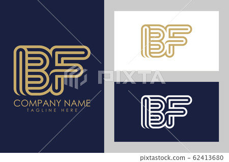 B and F combination Lines Letter Logo Creative... - Stock Illustration ...