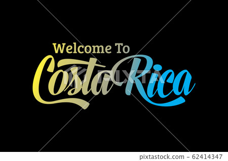 Welcome To Costa Rica Word Text Creative Font... - Stock Illustration ...