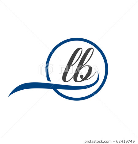 Initial lowercase letter L and B rounded logo... - Stock Illustration ...