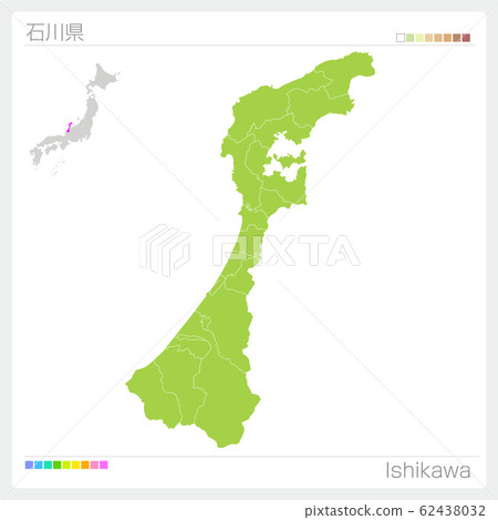 Map of Ishikawa Prefecture / Ishikawa... - Stock Illustration [62438032 ...