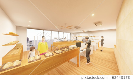 Bakery with people illustration 25 - Stock Illustration [62440178] - PIXTA