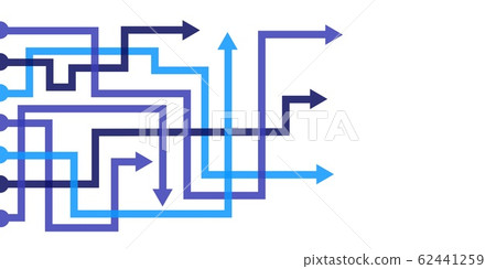 Direction concept. Abstract blue arrows minimal... - Stock Illustration ...