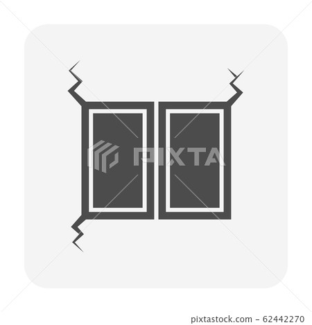 wall crack icon - Stock Illustration [62442270] - PIXTA