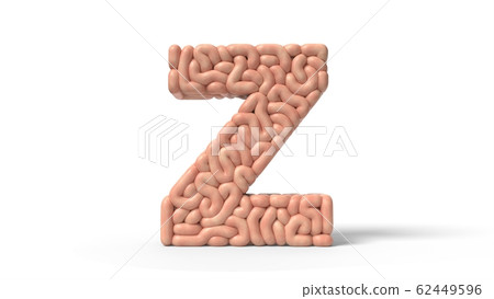 human brain in shape of letter Z. 3D illustration - Stock Illustration ...