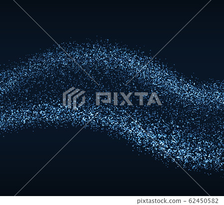 Dynamic particles. Digital flow. Smoke wave. - Stock Illustration ...