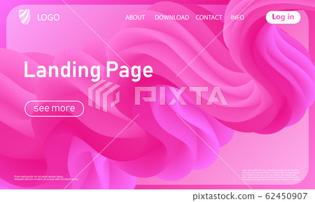 Pink background. Fluid shape. Abstract flow. - Stock Illustration ...