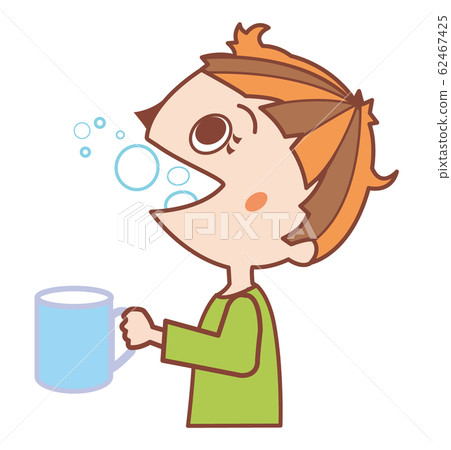 A girl who gargle - Stock Illustration [62467425] - PIXTA