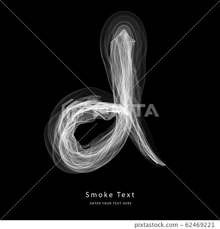 Abstract smoke lower case alphabet letter text art - Stock Illustration ...