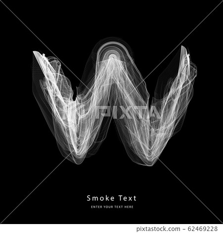 Abstract smoke upper case alphabet letter text art - Stock Illustration ...