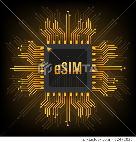 eSIM Embedded SIM card icon symbol concept. new - Stock Illustration ...