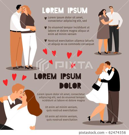 Couple in love info poster - Stock Illustration [62474356] - PIXTA