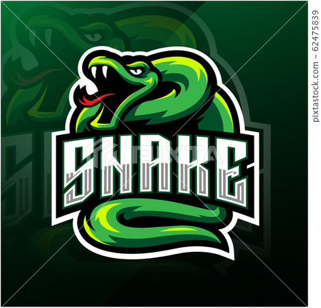 Green snake esport mascot logo design - Stock Illustration [62475839 ...