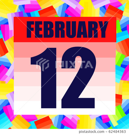 February 12 icon. For planning important day.... - Stock Illustration ...