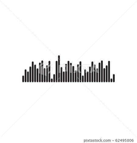 Music wave icon logo design illustration template - Stock Illustration ...