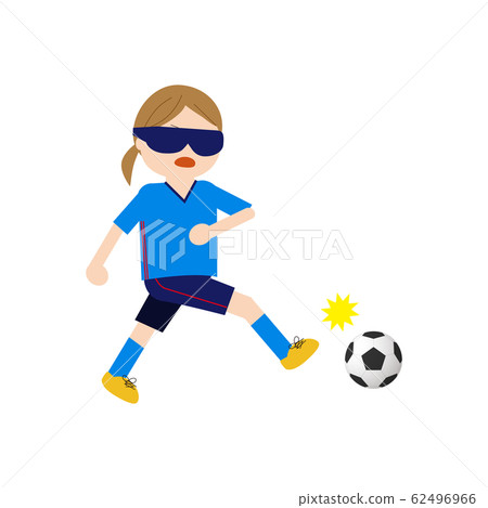 Blind soccer girls 3 - Stock Illustration [62496966] - PIXTA