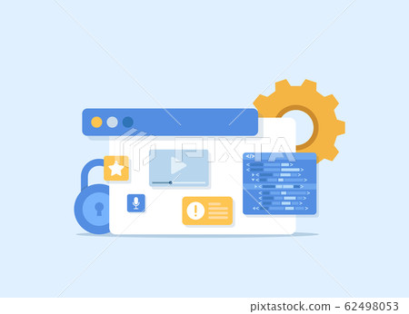 Development and software. Concept of...-插圖素材 [62498053] - PIXTA圖庫