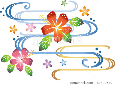 Bingata image illustration @ Hibiscus - Stock Illustration [62499649 ...