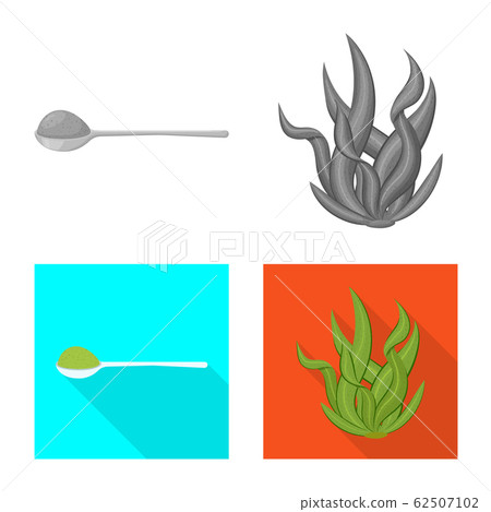 Vector illustration of protein and sea symbol.... - Stock Illustration ...