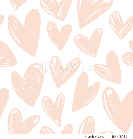 Abstract hearts simple pattern, seamless... - Stock Illustration ...