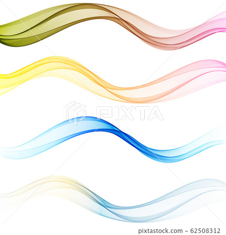 Set of vector waves. Abstract wave motion flow.... - Stock Illustration ...