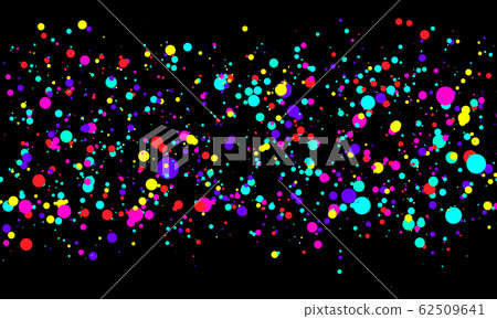 Falling color dots on dark background. Fun pattern-插圖素材 [62509641 ...