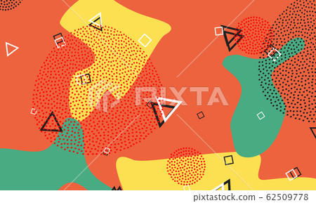 Abstract fun background. Colour shapes pattern. - Stock Illustration ...