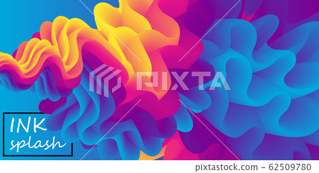 Ink splash. Fluid shape. Abstract flow. Vector - Stock Illustration ...
