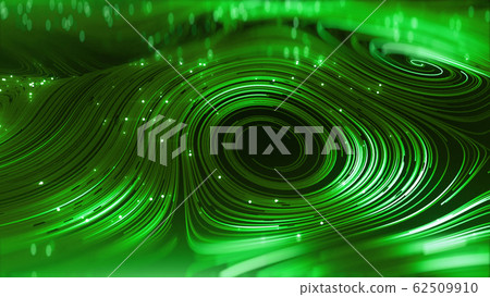 3d render Abstract green round network background - Stock Illustration ...