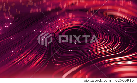 3d render Abstract red round network background - Stock Illustration ...