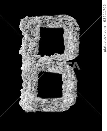 3D illustration letter B - made of Spider Web, - Stock Illustration ...
