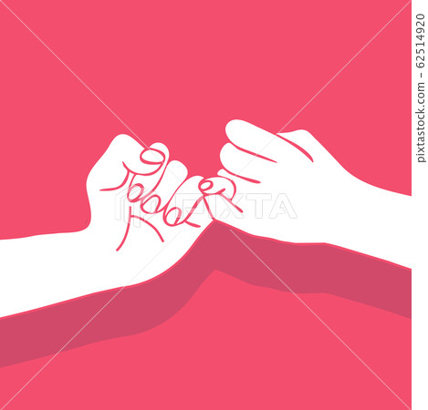 hand holding vector Promise Flat design style - Stock Illustration ...