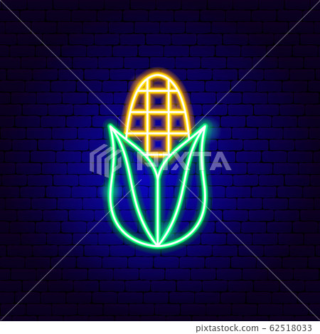 Corn Neon Sign - Stock Illustration [62518033] - PIXTA