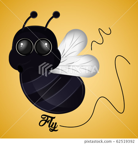 Cartoon of a cute happy fly - Stock Illustration [62519392] - PIXTA