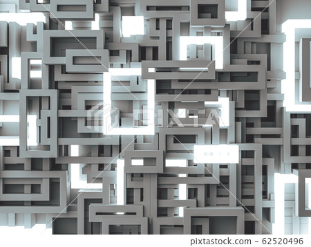 Selective focus of abstract 3d illustration... - Stock Illustration ...