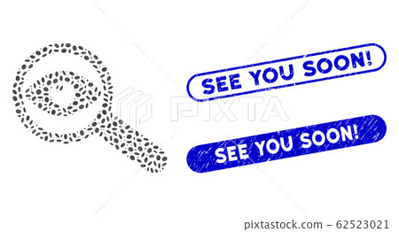 Ellipse Collage Examine Eye with Textured See... - Stock Illustration ...