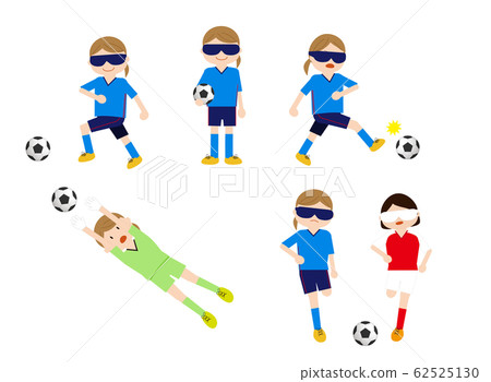 Blind soccer girls set - Stock Illustration [62525130] - PIXTA