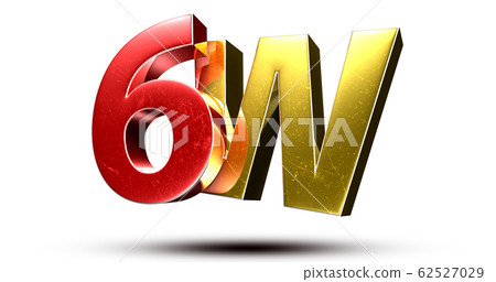 6W 3d. - Stock Illustration [62527029] - PIXTA