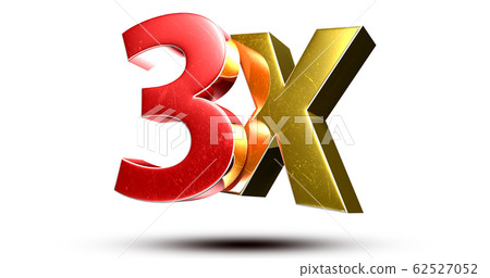 3X 3d.-插圖素材 [62527052] - PIXTA圖庫