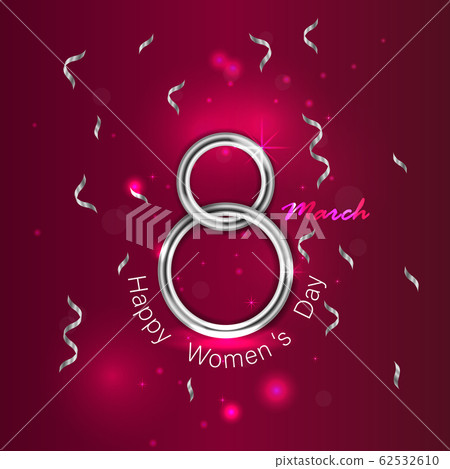 Abstract silver Greeting card.Silver number eight - Stock Illustration ...