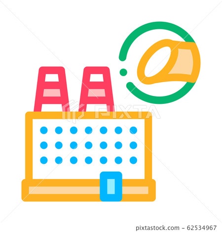 Sugar Factory Icon Vector Outline Illustration - Stock Illustration ...