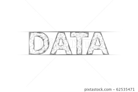 Data lettering 3D glowing geometric... - Stock Illustration [62535471 ...