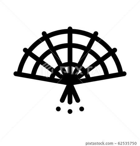 South Korea Fan Icon Vector Outline Illustration - Stock Illustration ...
