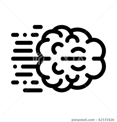Fast Think Brain Icon Vector Outline Illustration-插圖素材 [62535926] - PIXTA圖庫