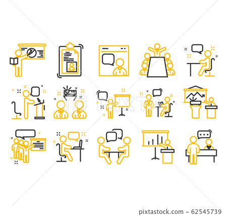 Business presentation line icons. - Stock Illustration [62545739] - PIXTA