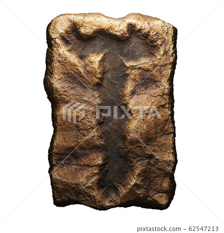 Rocky letter T. Font of stone isolated on white... - Stock Illustration ...