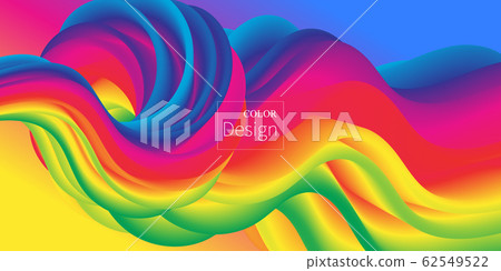 Rainbow Background. Wave Pattern. Fluid Flow. - Stock Illustration [62549522] - PIXTA
