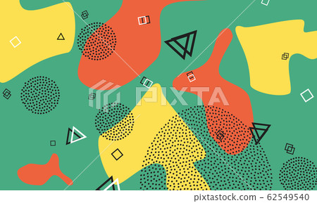 Abstract fun background. Colour shapes pattern. - Stock Illustration ...