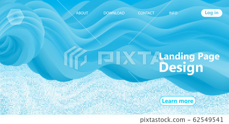 Fluid flow. Landing page. Liquid background.Vector - Stock Illustration ...