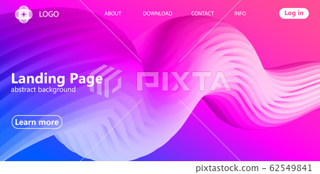 Fluid flow. Landing page. Liquid background.Vector - Stock Illustration ...