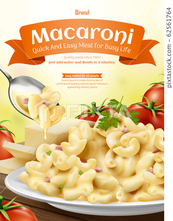 Delicious macaroni ads - Stock Illustration [62561764] - PIXTA